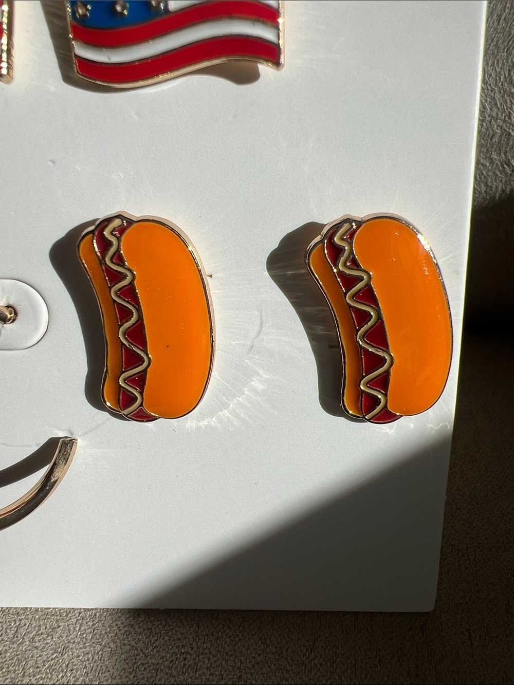 Serra | Jewelry | New Serra Flag Blue Star Orange Hot Dog Earring Set ...